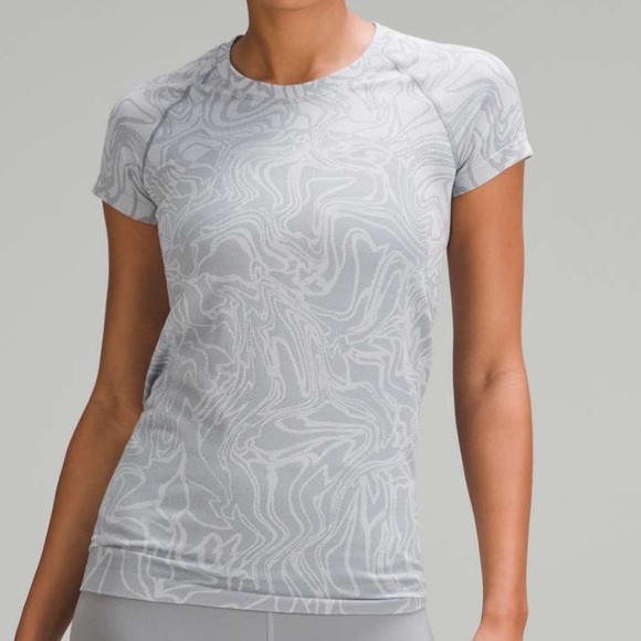 lululemon athletica | Tops | Lululemon Marble Mix Rhino Grey White ...